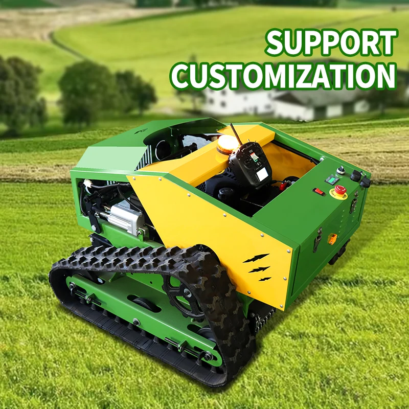 Automatic-Mini-Crawler-Lawn-Mower-Gasoline-Remote-Control-Robot-Grass ...
