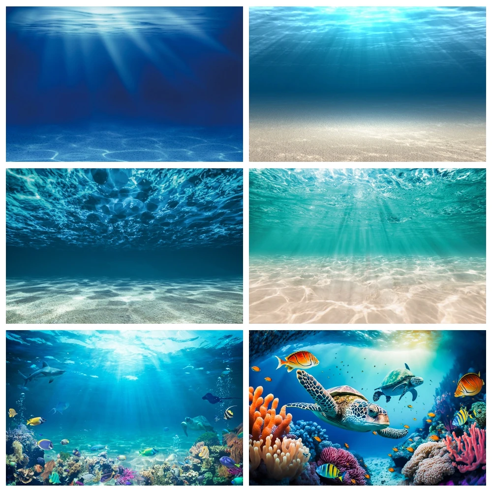 Underwater World Seabed Backdrop for Photography Summer Ocean Undersea ...