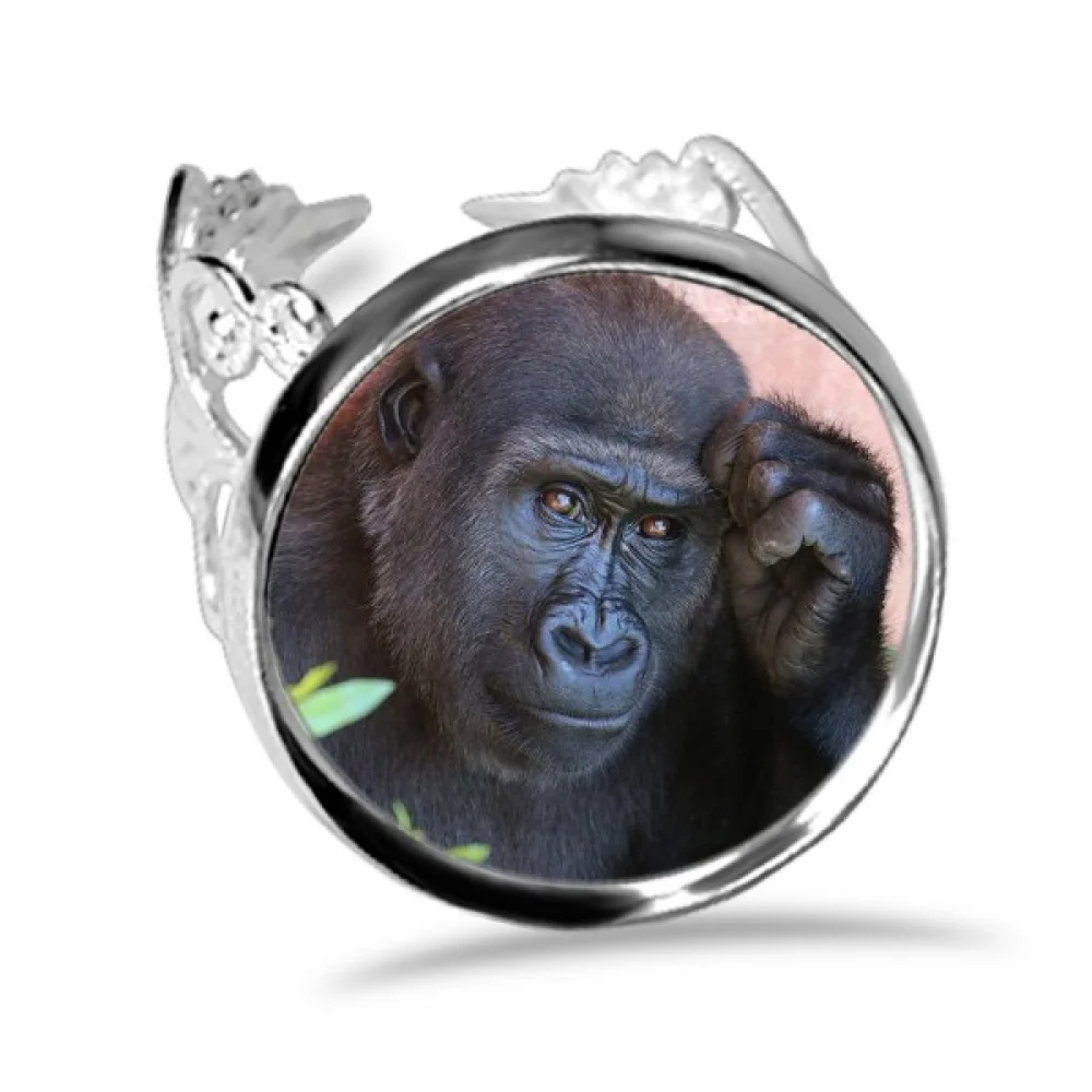 M Animal Chimpanzee Ring Adjustable Love Wedding Engagement - Rings ...