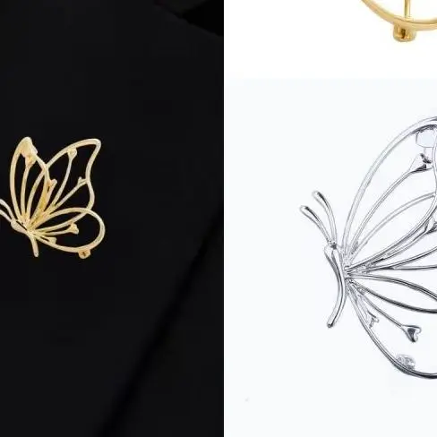 Cute Elegant Hollow Out Smooth Butterfly Pin Fine Design Easy-match ...