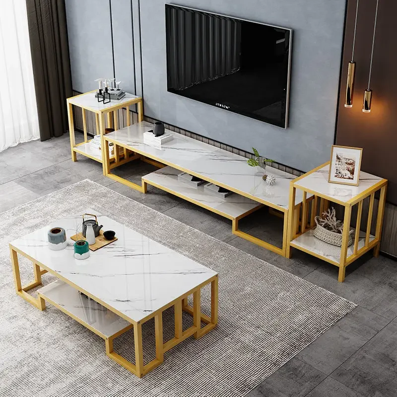 Gold-Living-Room-TV-Cabinet-Nordic-Lowboard-White-Storage-Luxury-TV ...