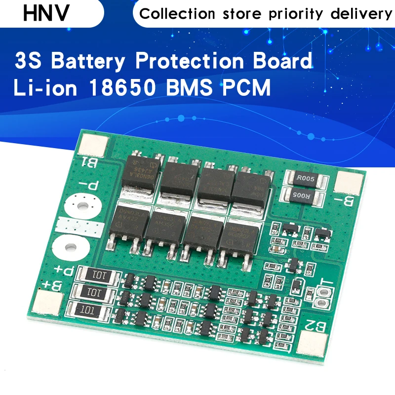 3S 25A 리튬 이온 18650 BMS PCM 배터리 보호 보드 BMS PCM, 리튬 이온 리포 배터리 셀 팩 모듈 용 밸런스 ...