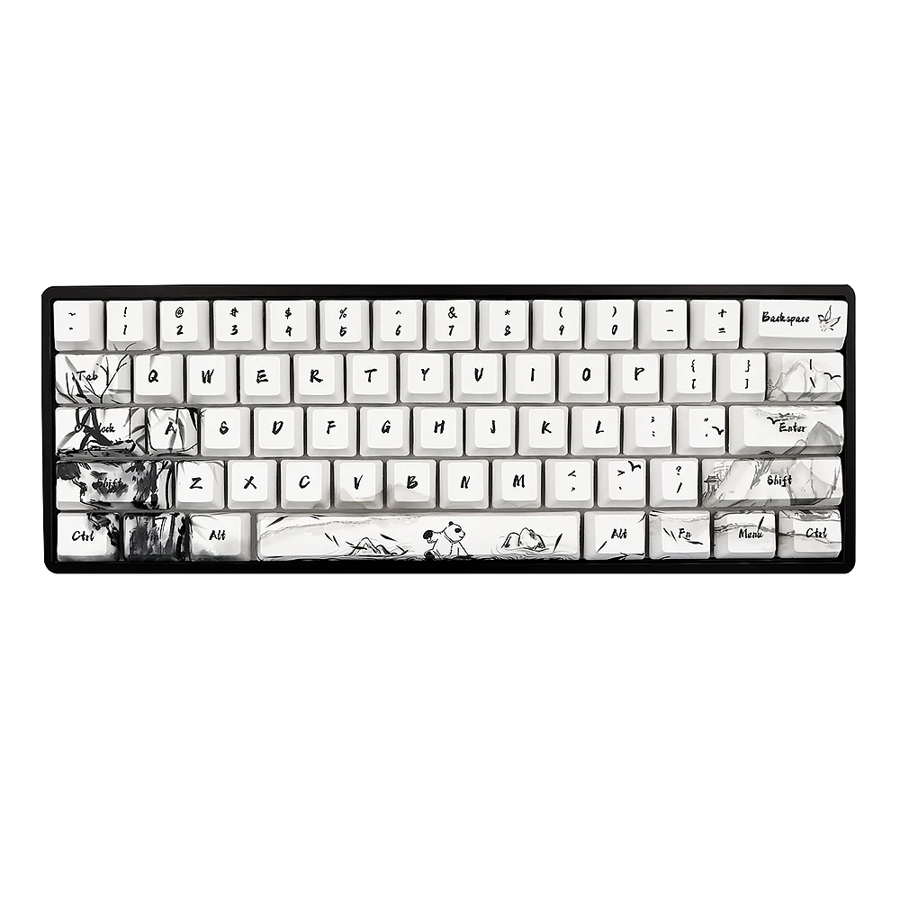 GMK-Panda-Keycaps-OEM-Altura-PBT-Keycaps-Sublima-o-de-Tintura-Jap-o ...