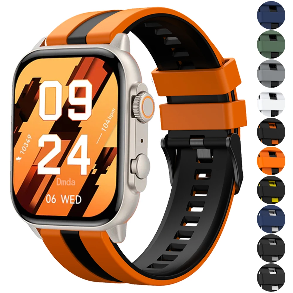 20mm 22mm Silicone Watch Strap For COLMI P71 Band For COLMI M42/C81 C60 ...