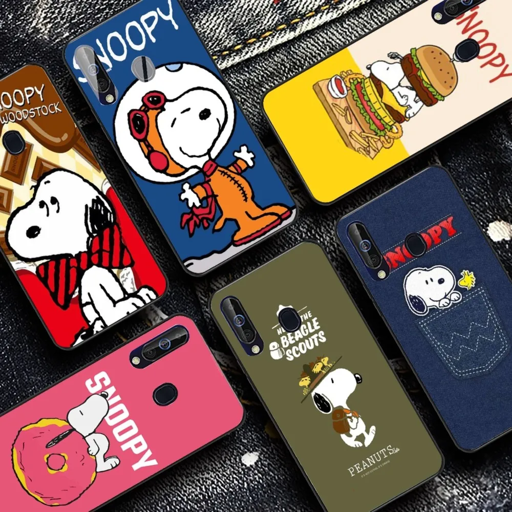 Cartoon S-Snoopy Dog Phone Case For Samsung A 10 11 12 13 20 21 22 30 ...