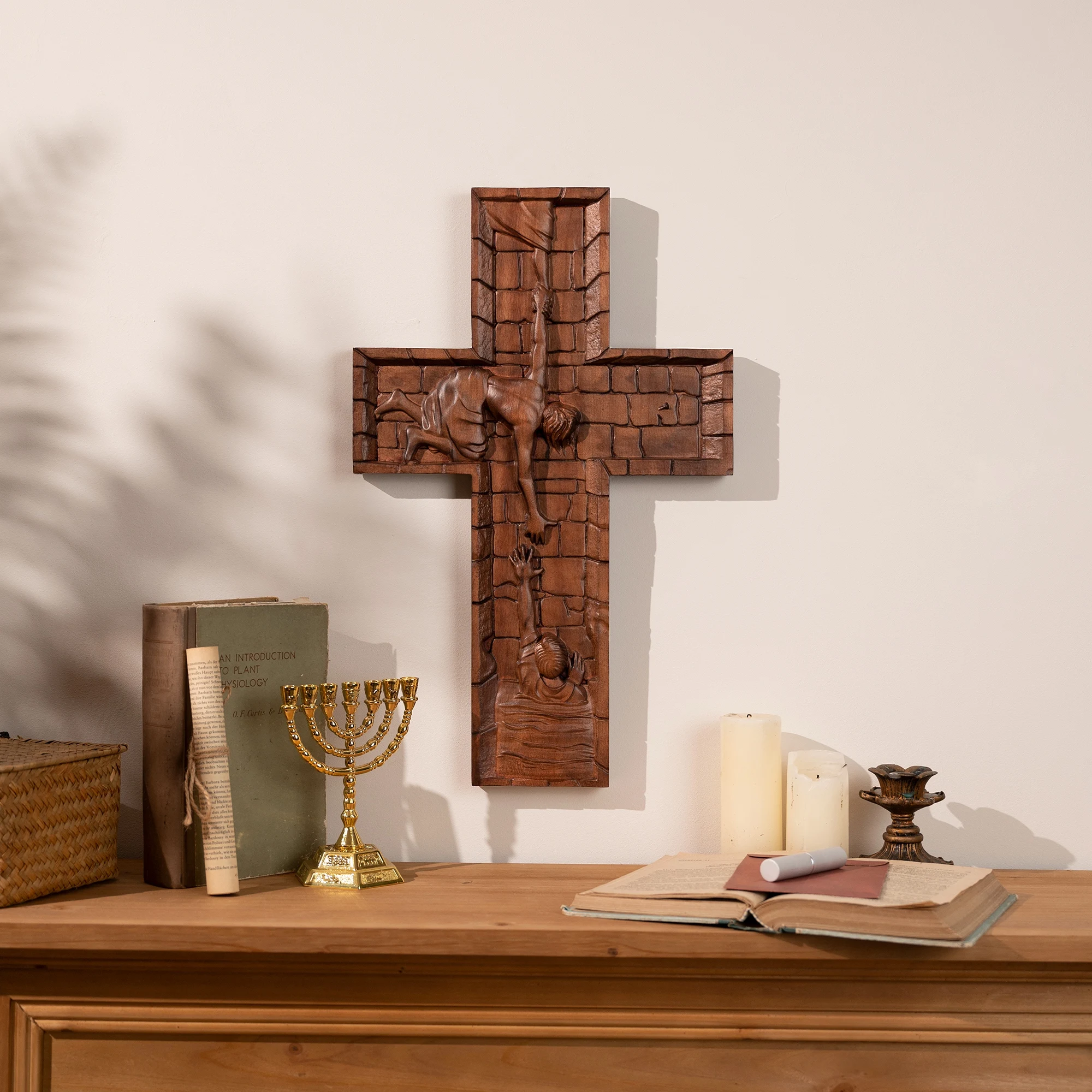 Savior-Jesus-cross-wall-hanging-wooden-cross-Christian-cross-wall ...