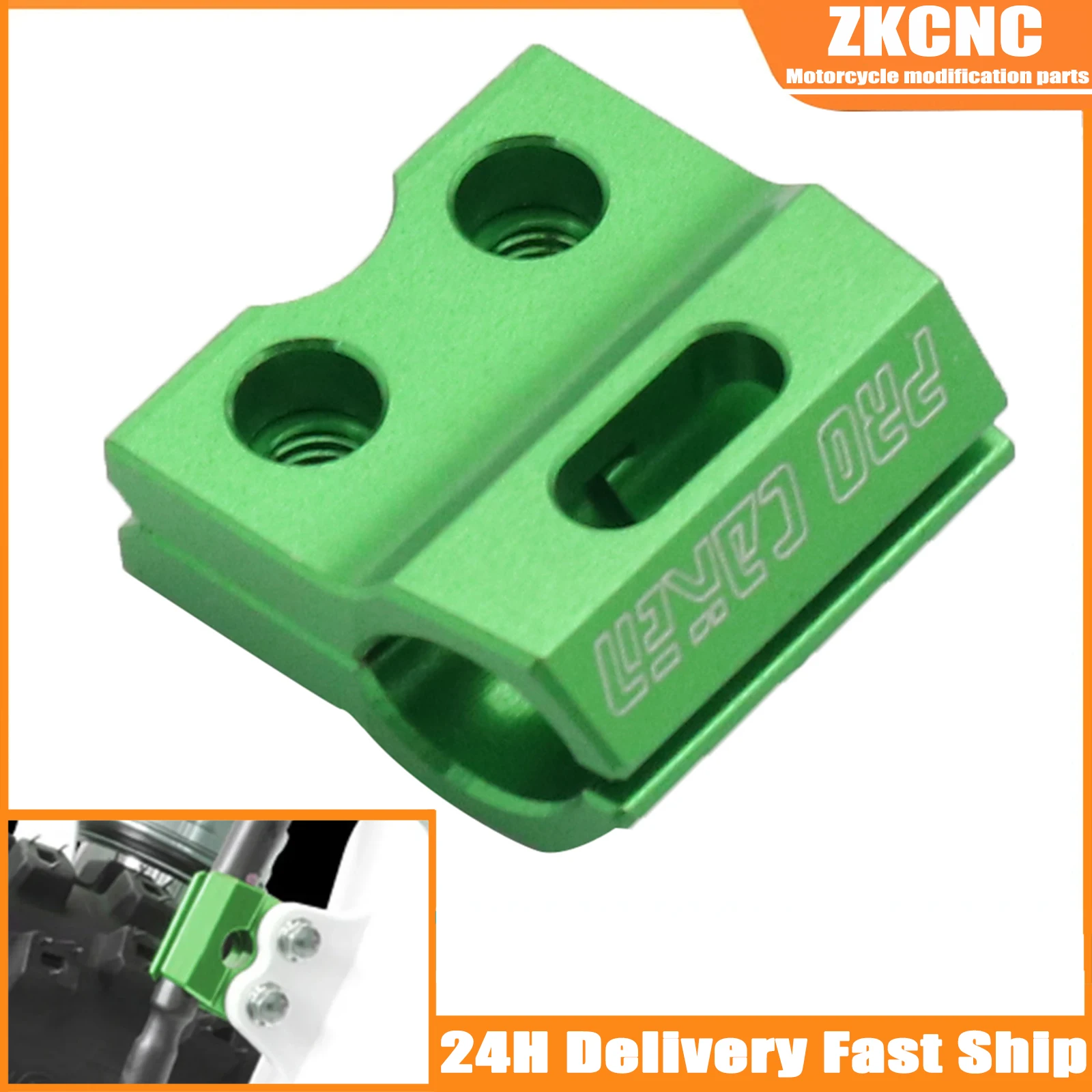 Motorcycle-CNC-Aluminum-Brake-Line-Front-Hose-Cable-Clamp-For-Kawasaki ...