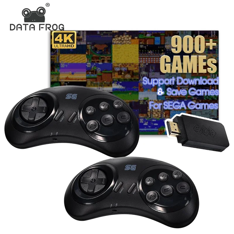DATA FROG USB Wireless Handheld TV Video Game Console Build In 1900 ...