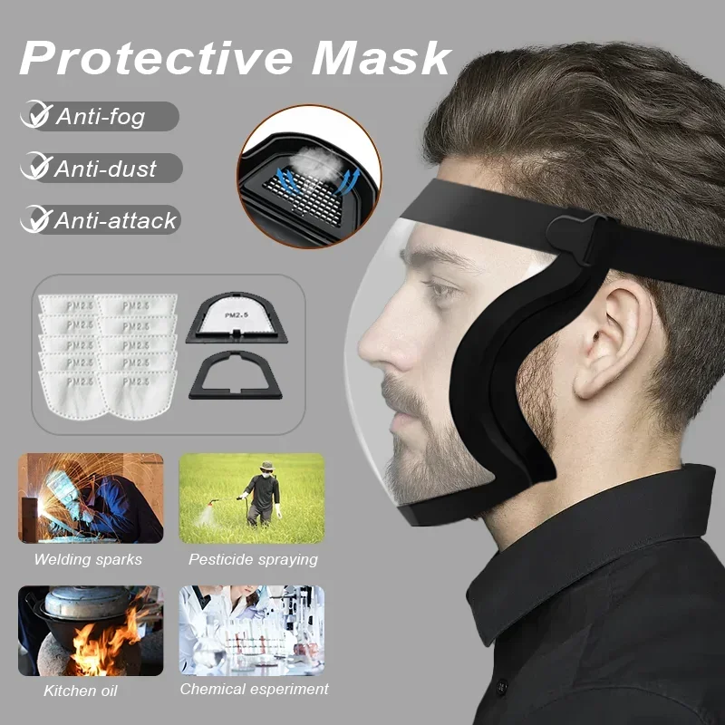 Proof-Cover-Work-Shield-Filthers-With-Eye-Protection-Glasses-Head-Anti ...