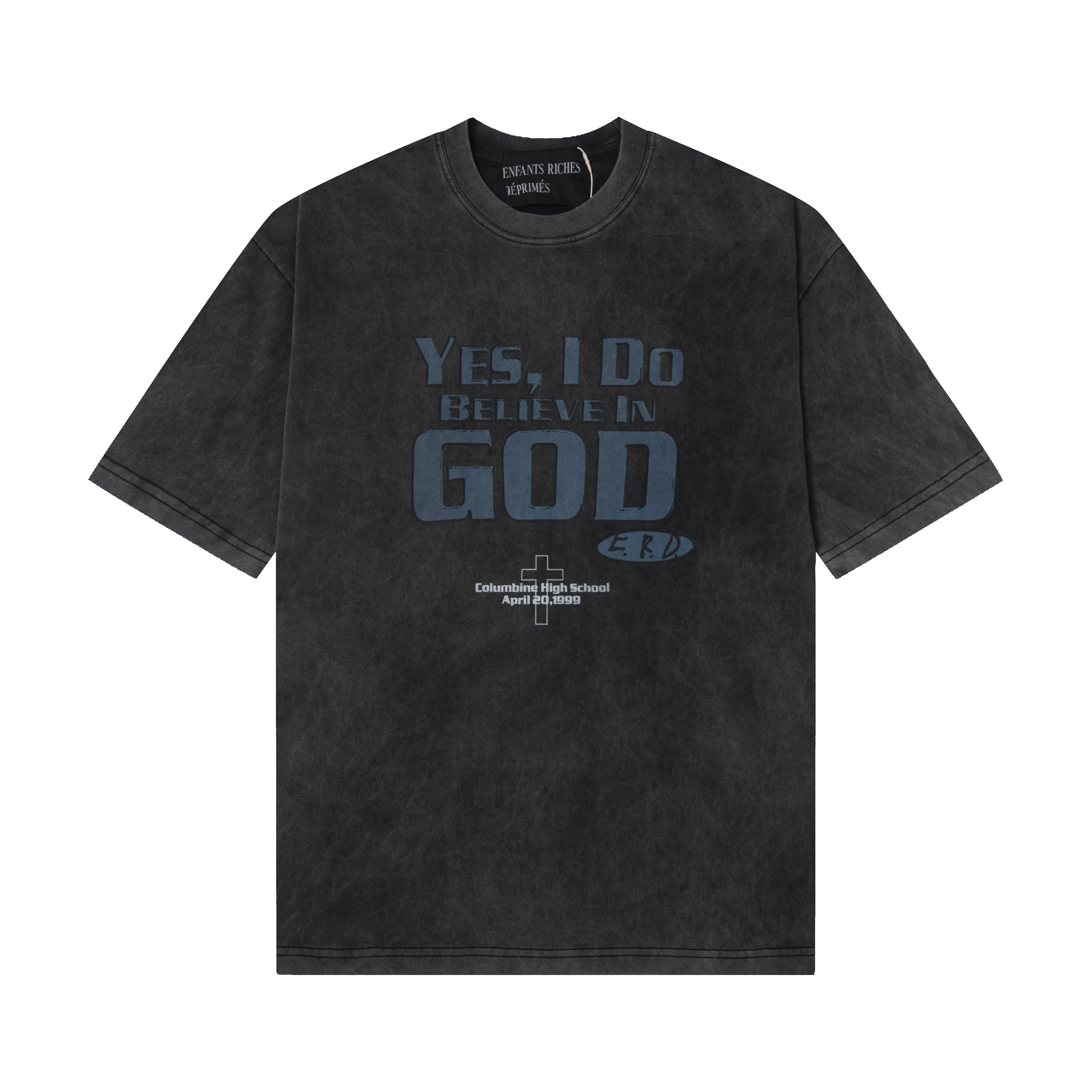 Yes-I-Do-believe-GOD-ERD-T-Shirt-Men-Women-Heavy-Fabric-Washed-2024ss-T ...