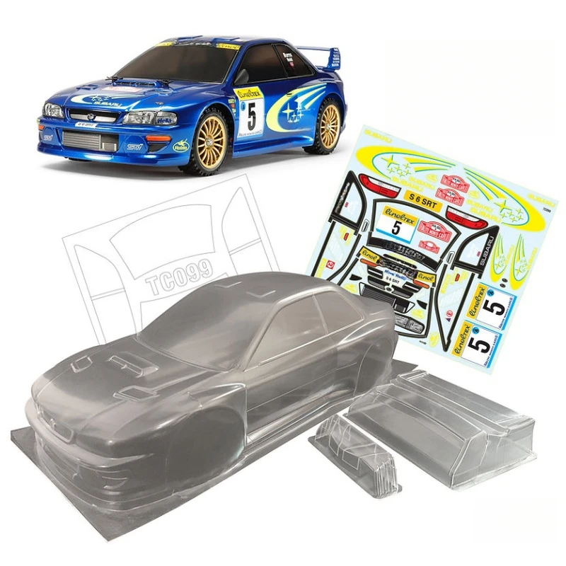 TC099-1-10-Impreza-WRC-Clear-Lexan-Body-Shell-W-Rear-Wing-257mm ...