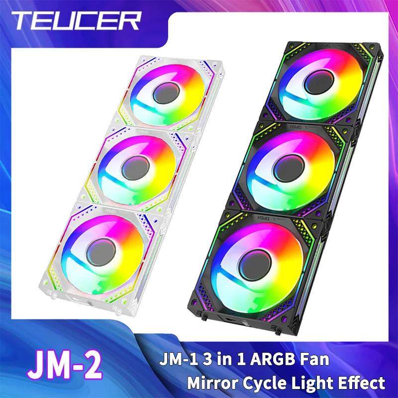 TEUCER-JM-2-Cooler-Fan-Wire-free-Splicing-120mm-ARGB-PC-Case-Fan-12V ...