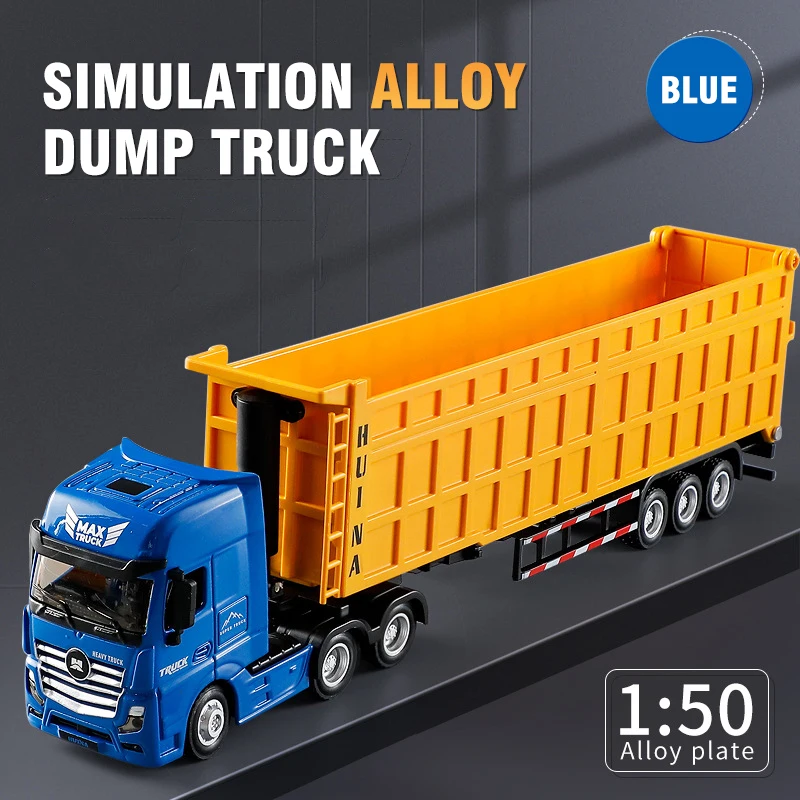 Huina-1-50-Alloy-Dump-Truck-Flat-Trailer-Fuel-Tank-Car-Model-Removable ...