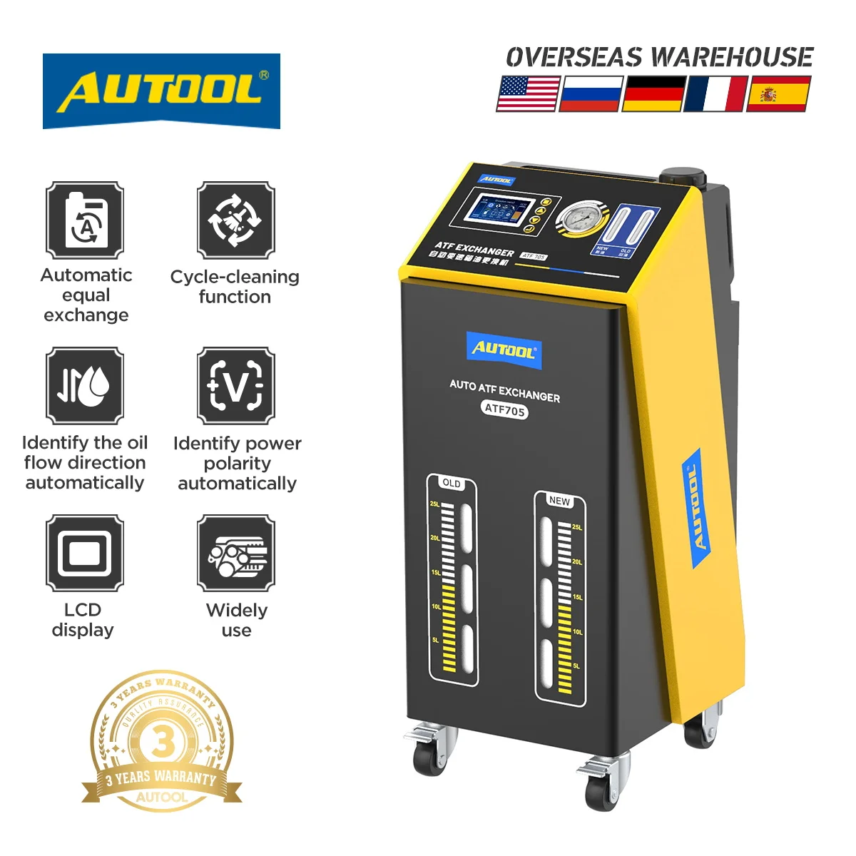 AUTOOL-ATF705-ATF-Exchanger-Transmission-Oil-Change-Machine-Gasoline ...
