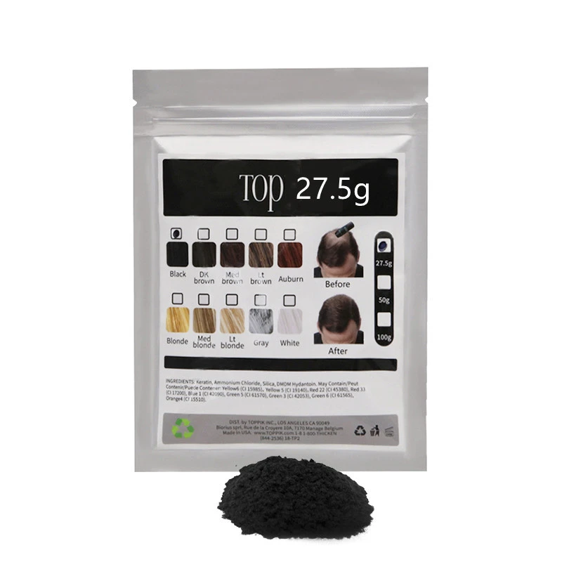 27.5g Hair Building Fibers Hair Growth Keratin Fiber Topic Thickening ...