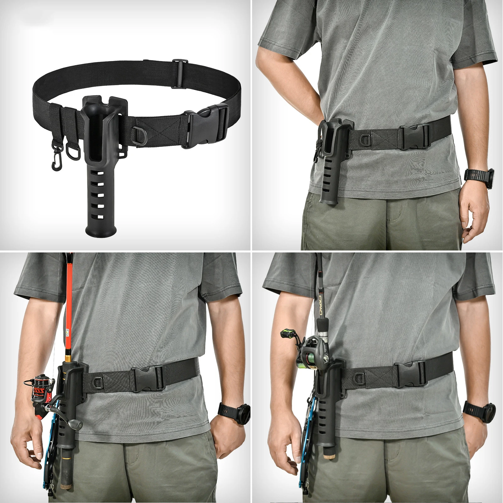 Portable-Belt-Rod-Holder-Fishing-Gear-Hanging-Buckle-Adjustable-Waist ...