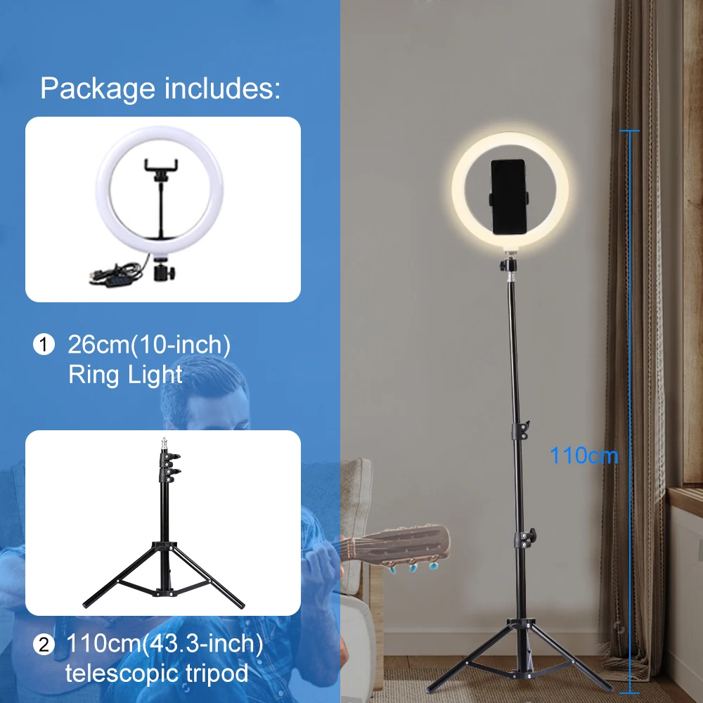 Accessories Recording Video Phone Tiktok Phone Stand Holder Light 10 26cm Led Aliexpress