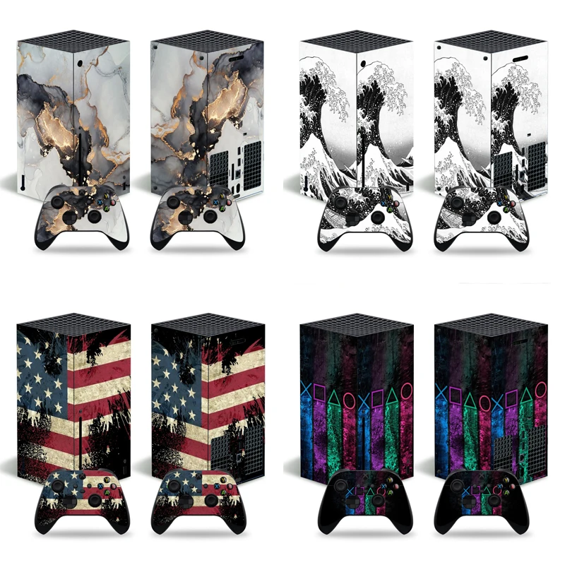 For-X-box-Series-X-Console-and-2-Controllers-Skin-Sticker-Flag-Design ...