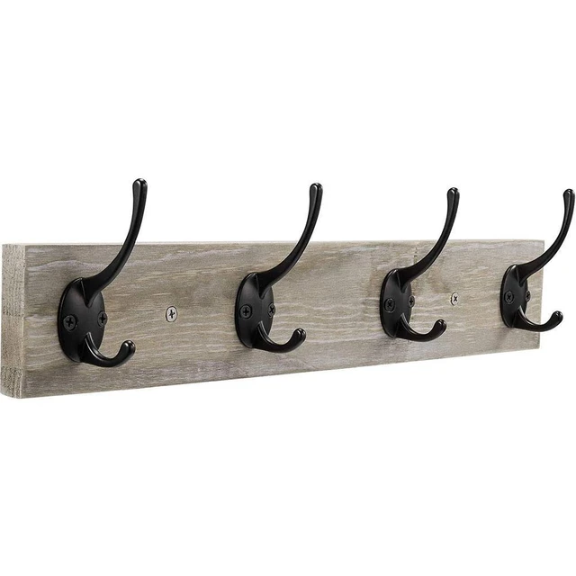 Lavish Home 27 L Brown Rail-Mounted Wall Hook Hanging Rack, 54% OFF