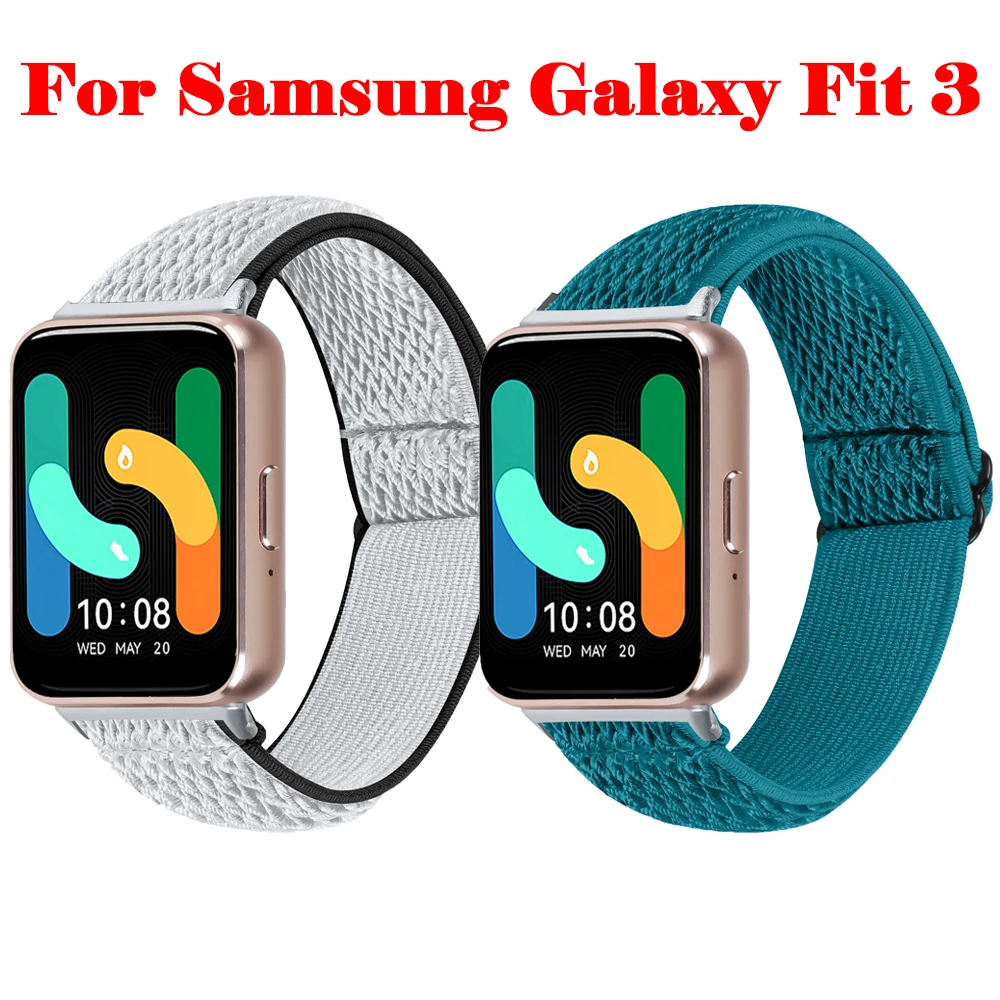 For Samsung Galaxy Fit 3 Nylon Weaving Strap Elastic Sport Band ...