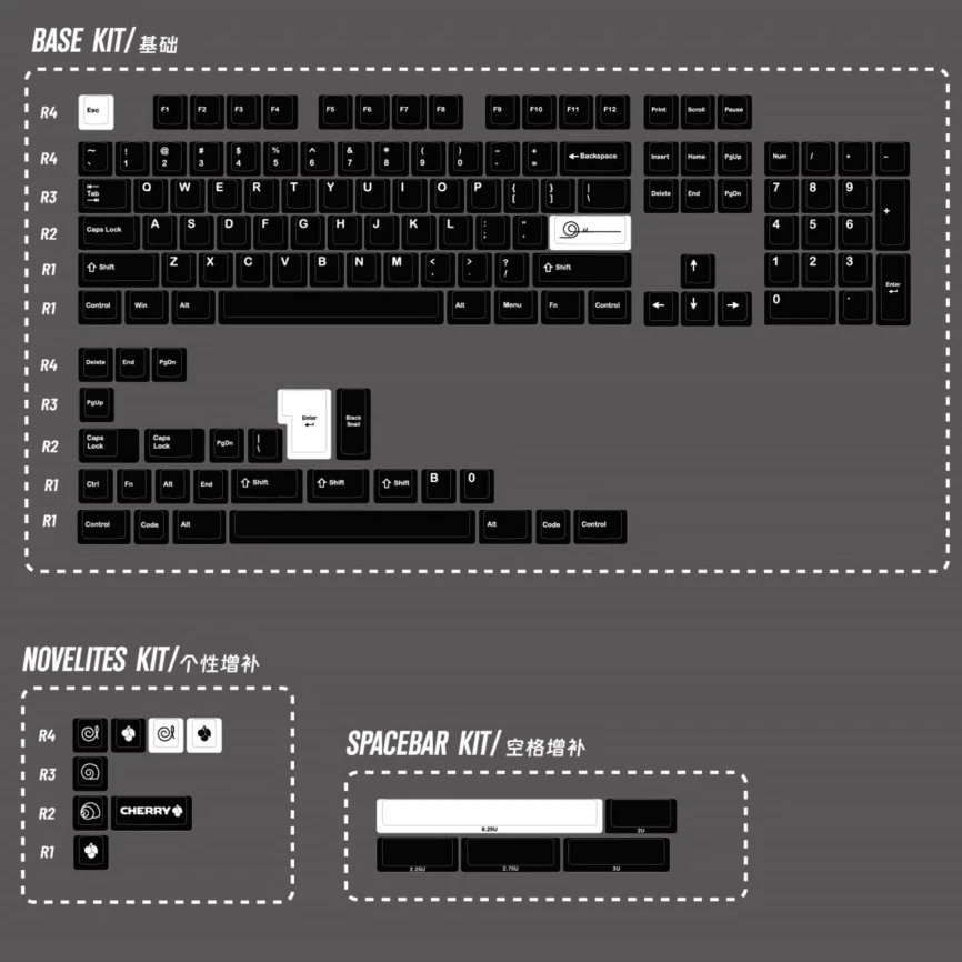 GMK snail keycap PBT five-sided sublimation original high mechanical ...