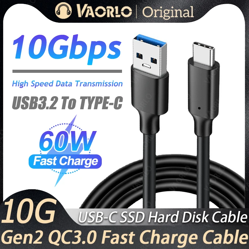 USB3.2 10Gbps Type C Cable USB A to Type-C 3.2 Gen2 Cable Data Transfer ...