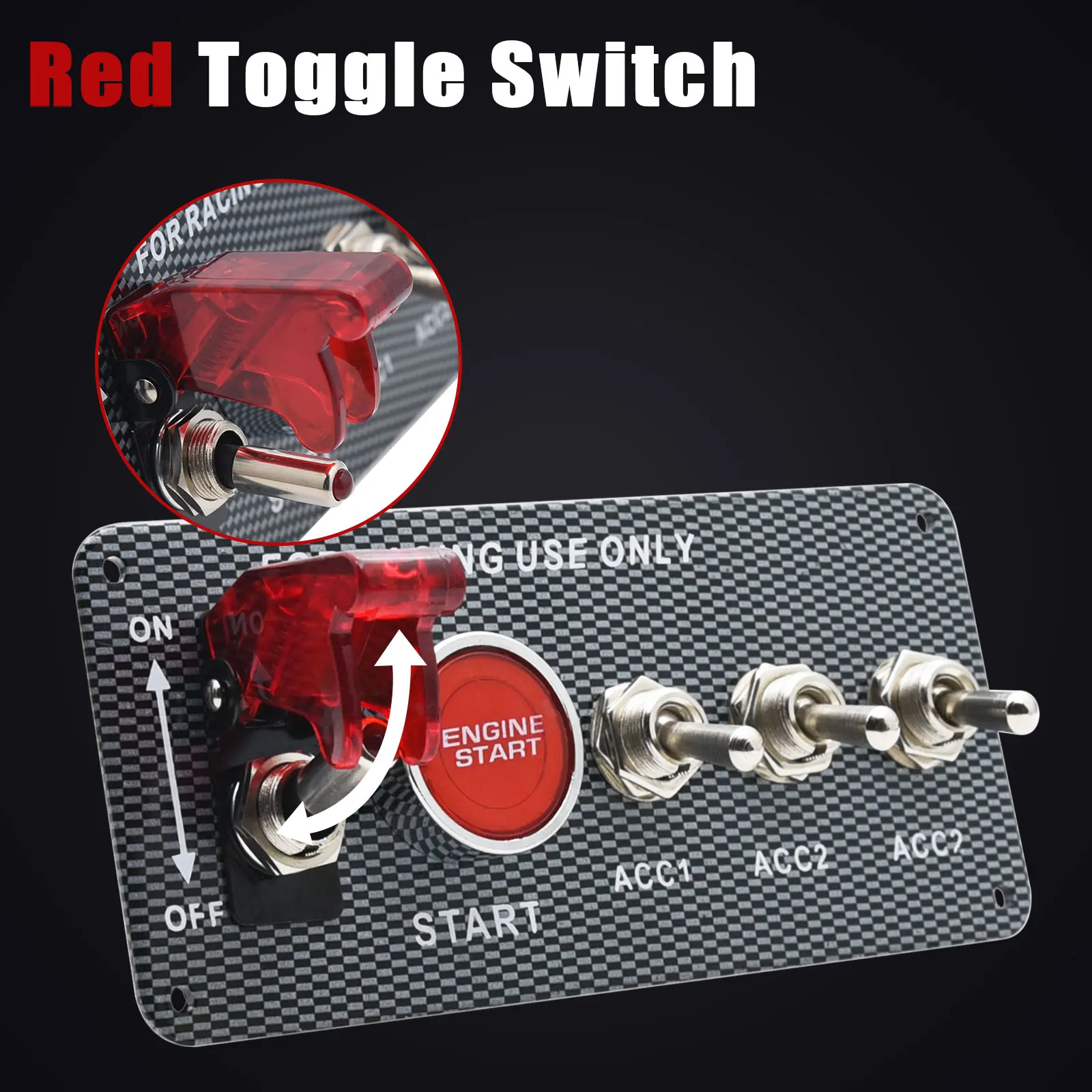 12V-Racing-Car-Starter-Rocker-Switch-Panel-Start-Stop-Ignition-Buttons ...