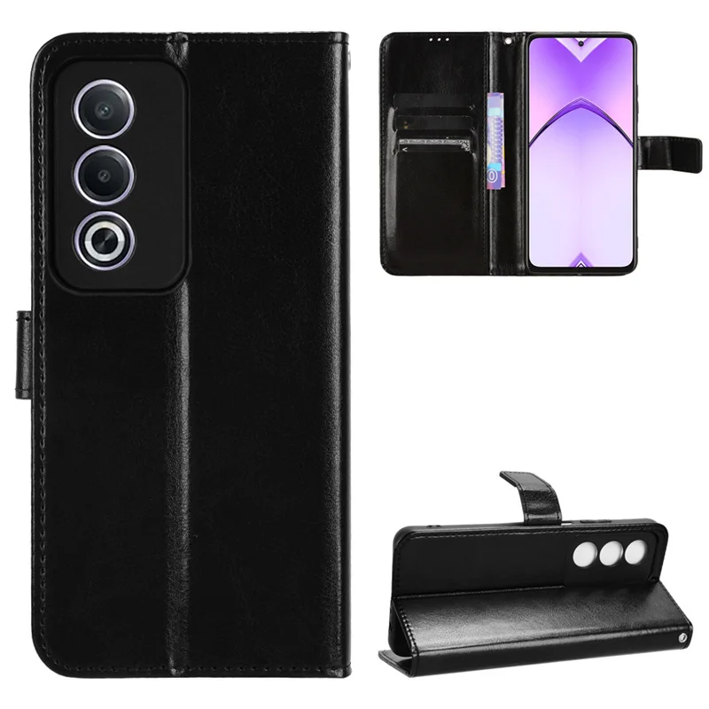 For OPPO A80 5G Cover Luxury Flip PU Leather Wallet Lanyard Stand Case ...