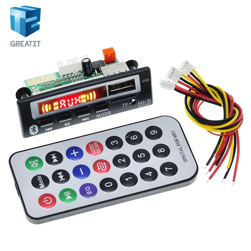 GREATZT-Car-Audio-USB-TF-FM-Radio-Module-Wireless-Bluetooth-5V-12V-MP3 ...
