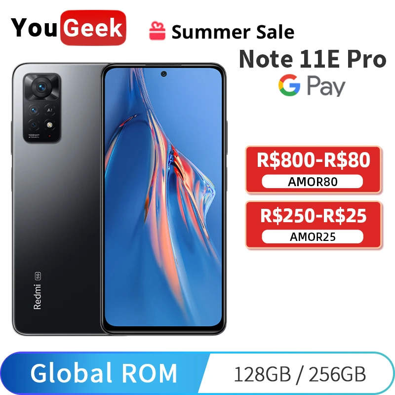 Xiaomi Redmi Note 11E Pro ROM Global, Câmera 108MP, 5G, Display AMOLED ...