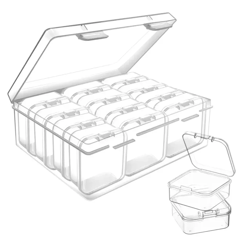 13pcs-set-Plastic-Transparent-Box-Jewelry-Storage-Box-DIY-Accessories ...