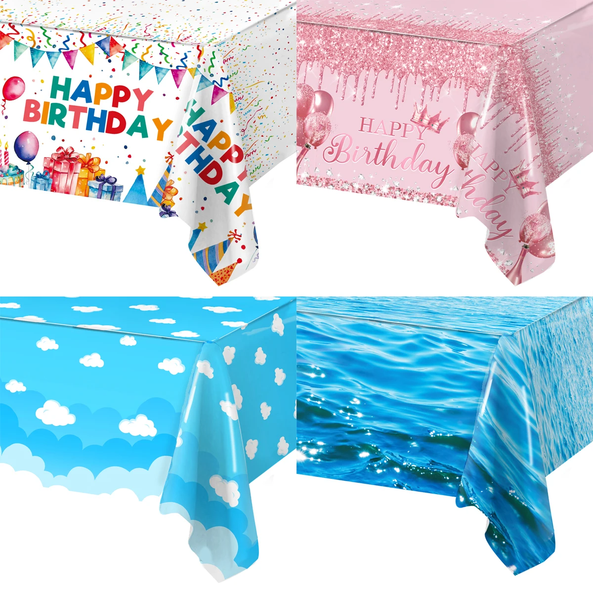 Rectangle-Happy-Birthday-Party-Tablecloth-Birthday-Party-Dining ...