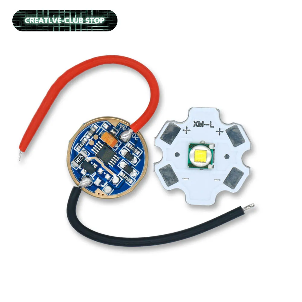 A-Set-LED-Flashlight-Driver-Power-Supply-And-Full-Power-LED-Beads-3W-5W ...