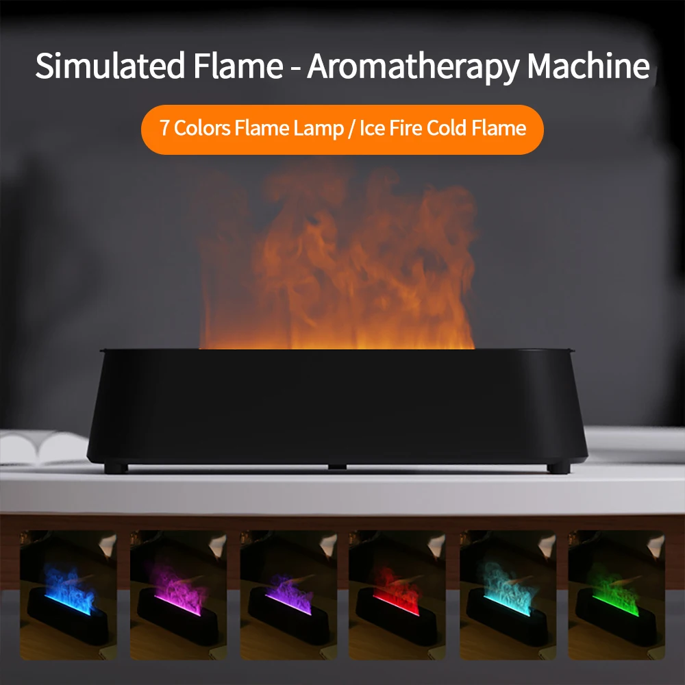 New-Flame-Ultrasonic-Air-Diffuser-with-Remote-Control-Cool-Mist-Maker ...
