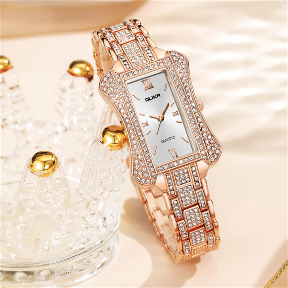 QSCY OLIKA Women'S Watch Diamond Elegant Atmosphere Fashion Waterproof ...