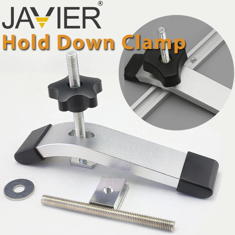 T Track Slider M8 T Screw M8 Nut Saw Table Acting Hold Down Clamp for T ...