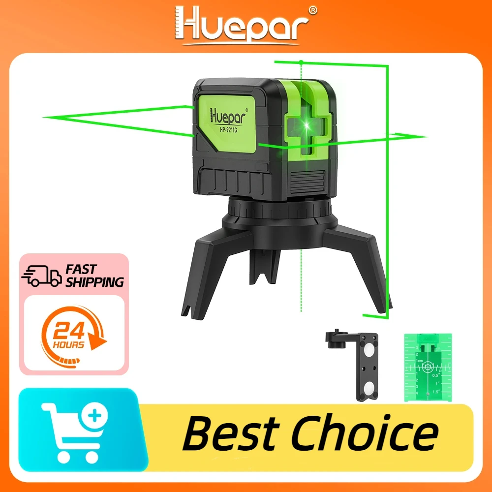 Huepar-9211G-Laser-Level-Green-Beam-Self-leveling-180-Degree-Self ...