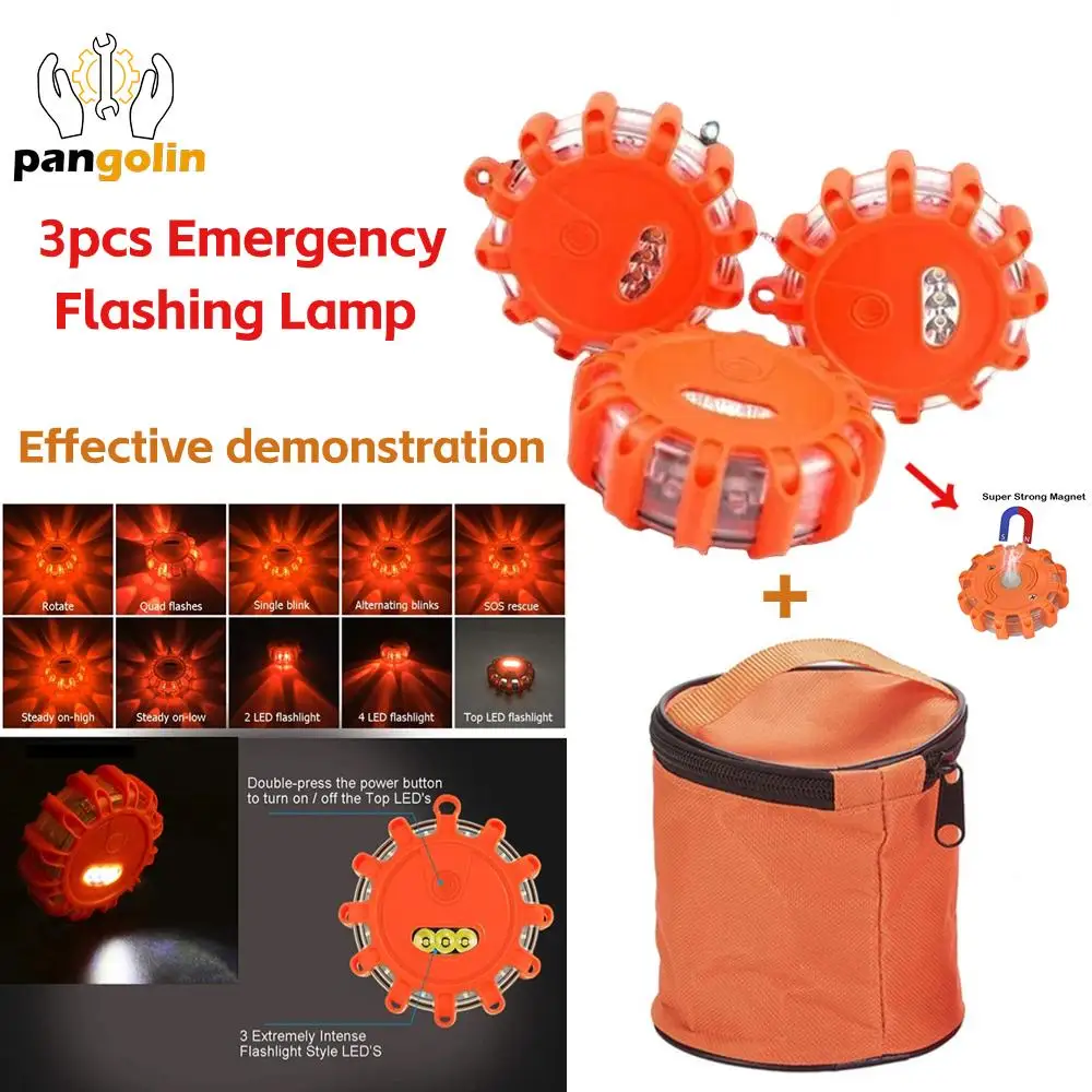 3pcs-LED-Warning-Light-9-Modes-Safety-Flare-Dash-Emergency-Flashing ...