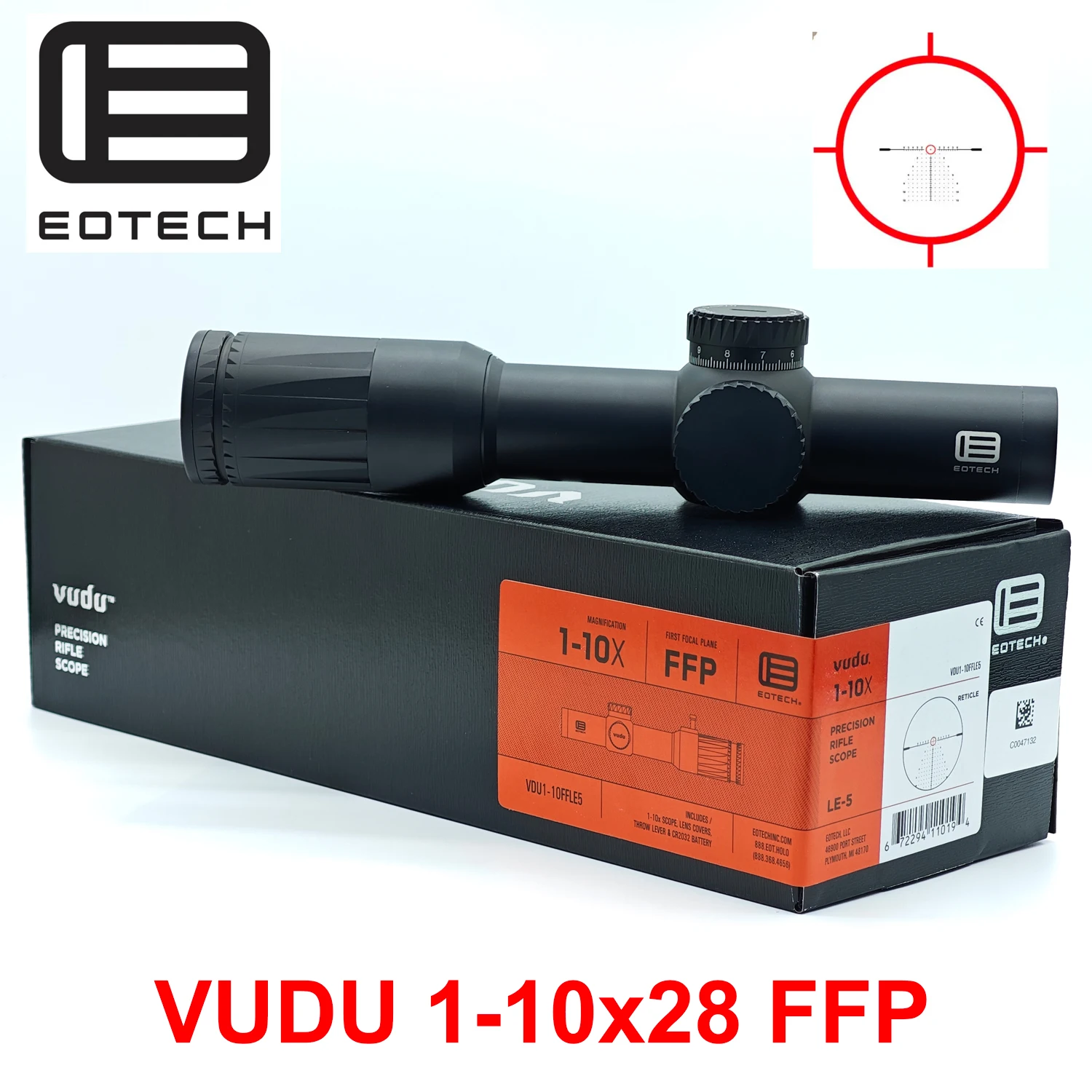 EOTECH Vudu 1-10x28mm LE5 MRAD retícula FFP primer plano Focal mira ...