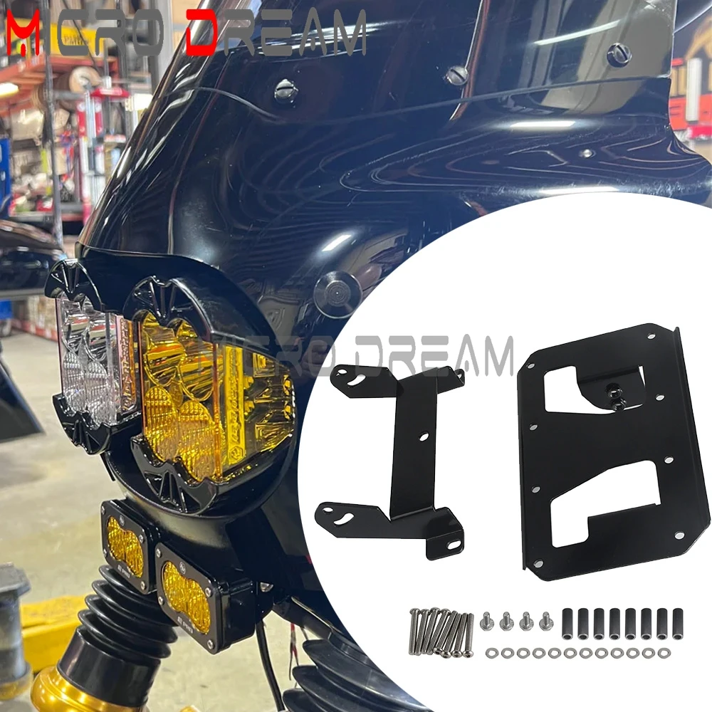 BAJA-LP4-Motorcycle-Twin-Dual-LED-Headlights-Light-Lighting-Bracket-For ...