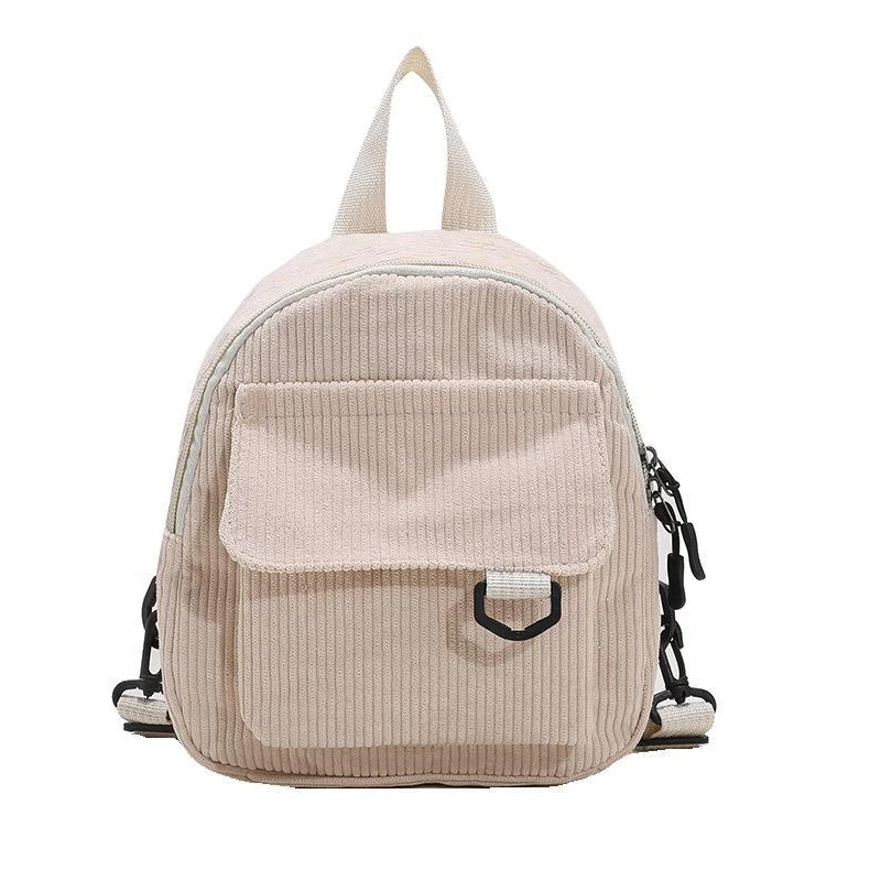 Women-Mini-Backpack-Solid-Color-Corduroy-Small-Backpacks-Simple-Casual ...