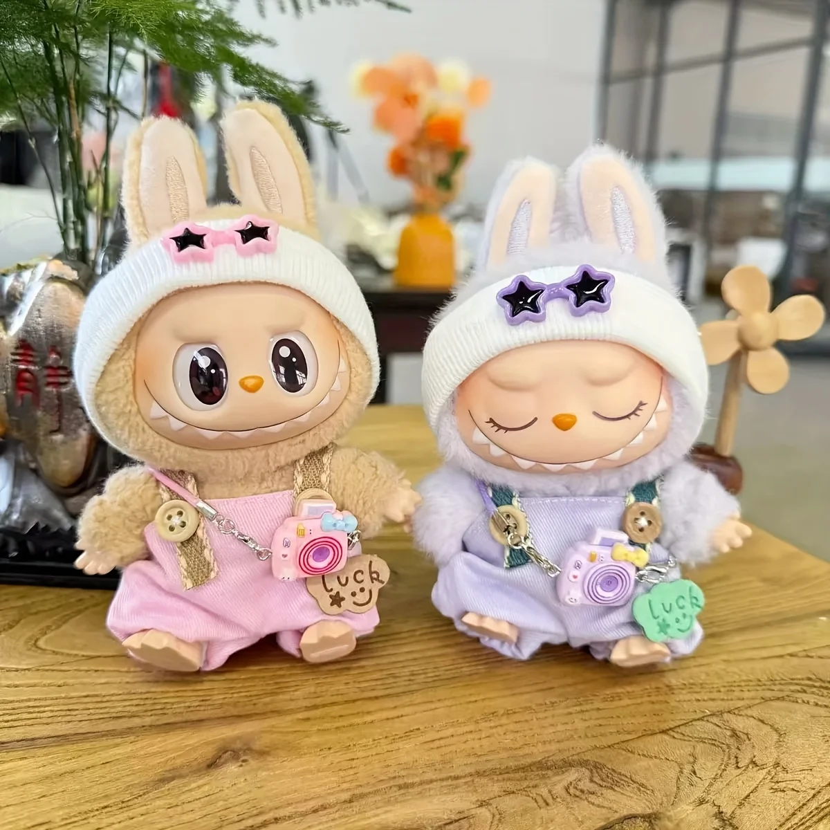 1 set Labubu Plush Doll Accessories - Starry Eye Backpacks, Hats, and ...