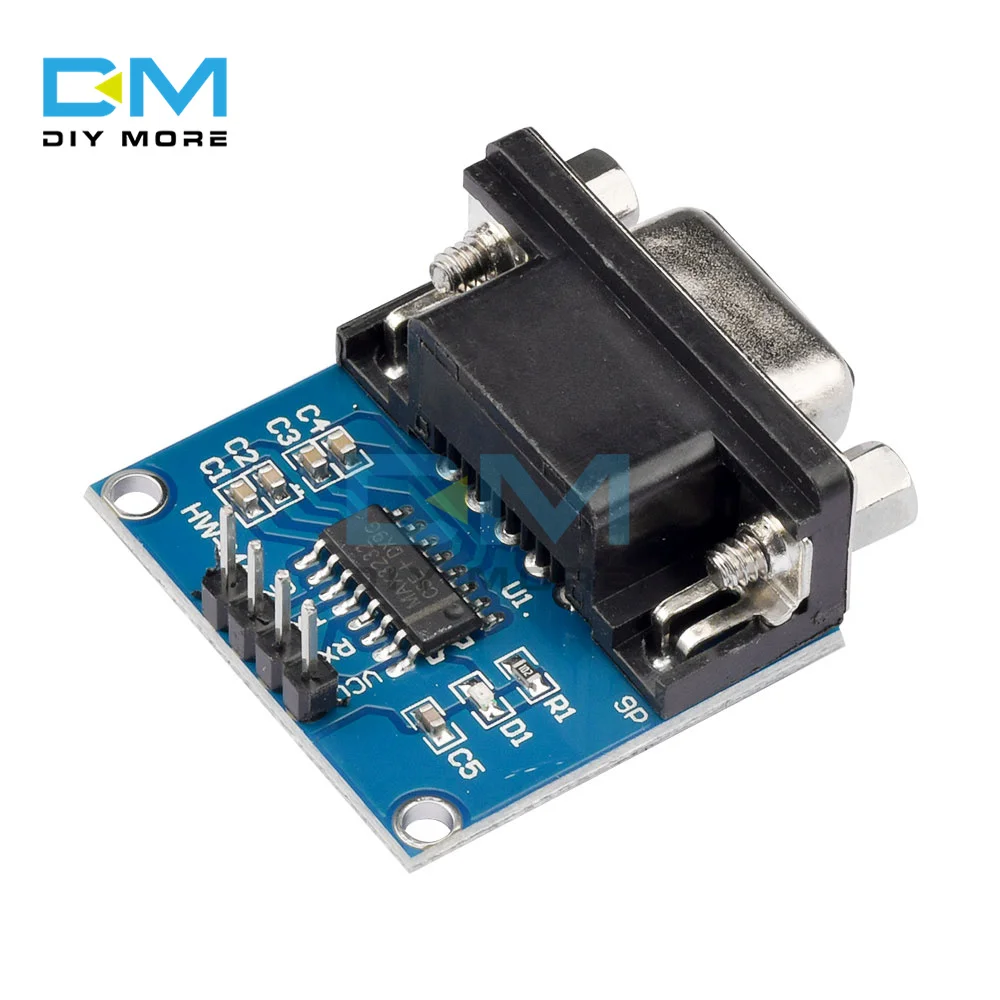 MAX3232 RS232 to TTL Serial Port Converter Module DB9 Connector MAX232 ...