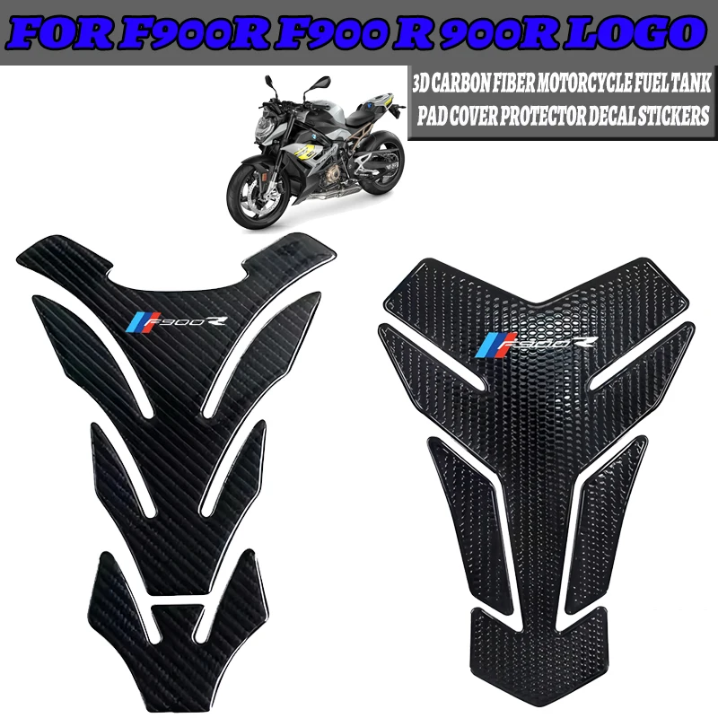 Para F900R F900 R 900R LOGO 3D fibra de carbono motocicleta almohadilla ...