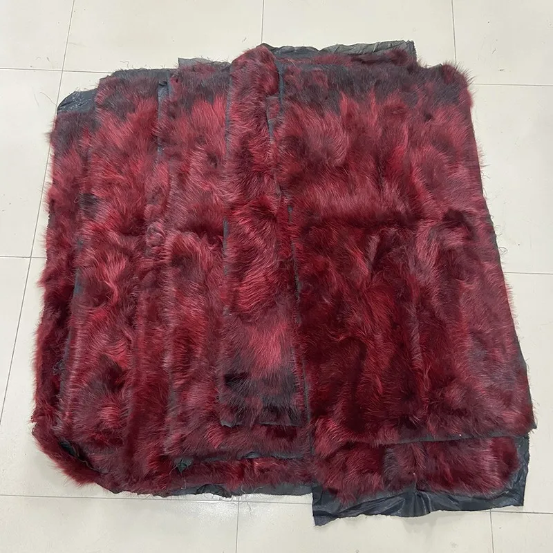 MS-Softe-Real-Fur-Material-for-Blanket-or-Clothes-Dark-Red-Color ...