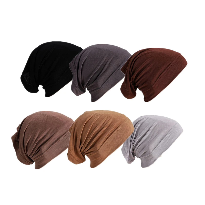 Inner Hijab Cap Muslim Turban Islam Underscarf Undercap Bonnet 25 Color ...