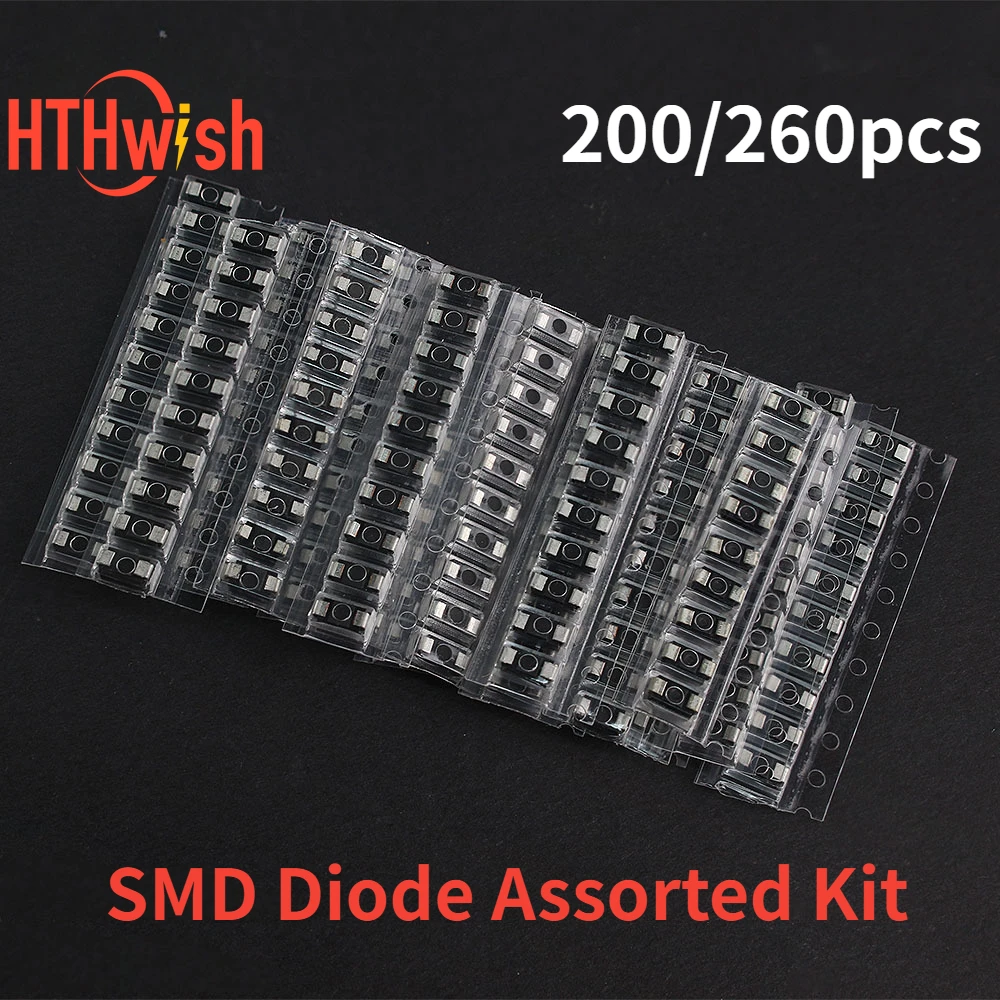 200-260pcs-SMD-Rectifier-Diode-Assorted-Kit-M1-M4-M7-SS14-SS24-RS1M ...