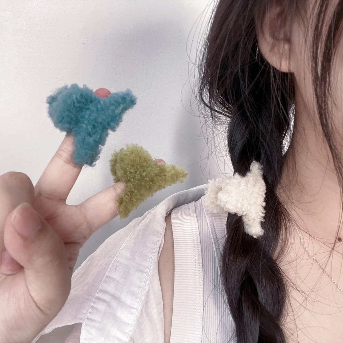 AISHG-Mini-Plush-Hair-Clips-Sweet-Women-Temperament-Sheep-Velvet ...
