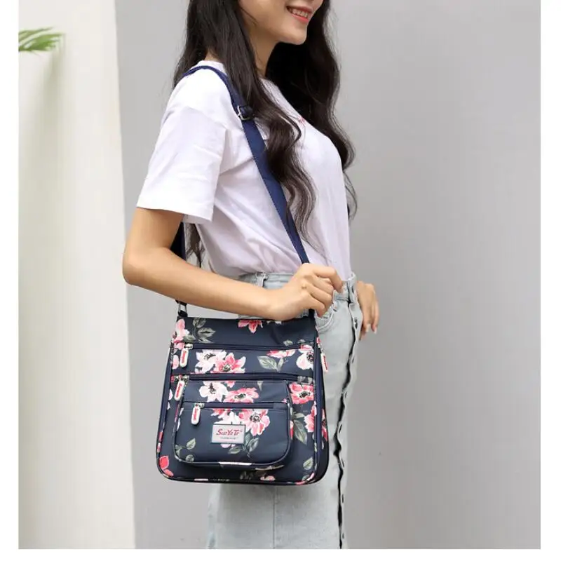 Multi-pocket-Design-Women-s-Shoulder-Bag-Fashion-Casual-Floral-Pattern ...