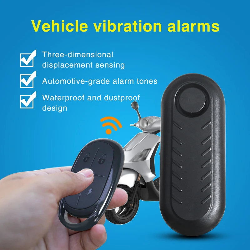 Wireless-Remote-Control-Vibration-Alarm-Detector-For-Bicycle-Motorbike ...